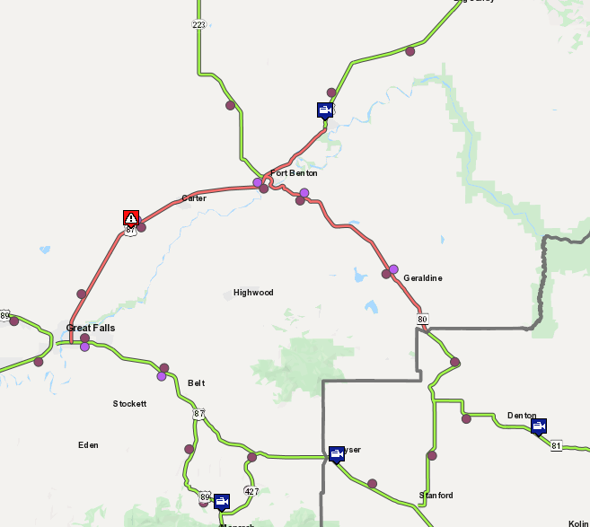 MDT Road Conditions Map | | montanarightnow.com