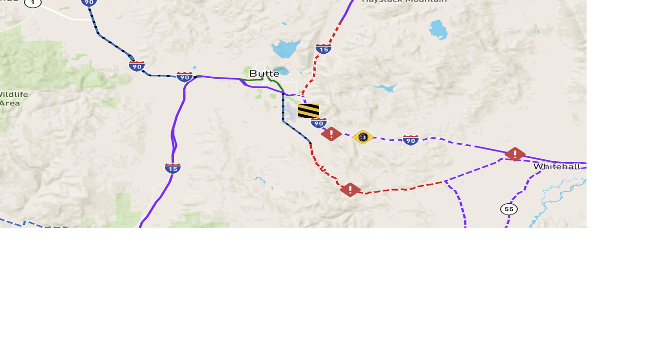 Severe driving conditions near Butte on MT-2, I-15 | Butte News ...