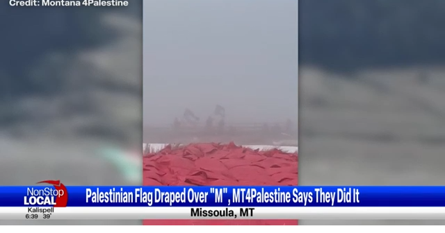 Mount Sentinel 'M' draped with Palestinian flag colors | Missoula News ...