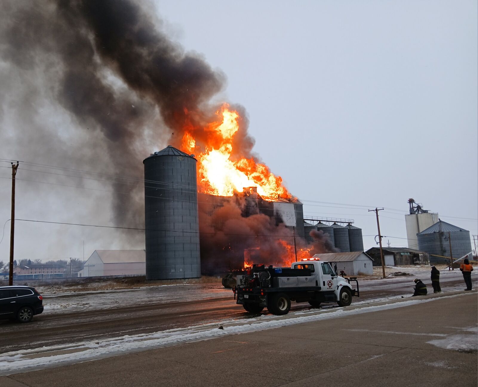 Grain elevator fire contained in Wolf Point, debris expected to smolder ...
