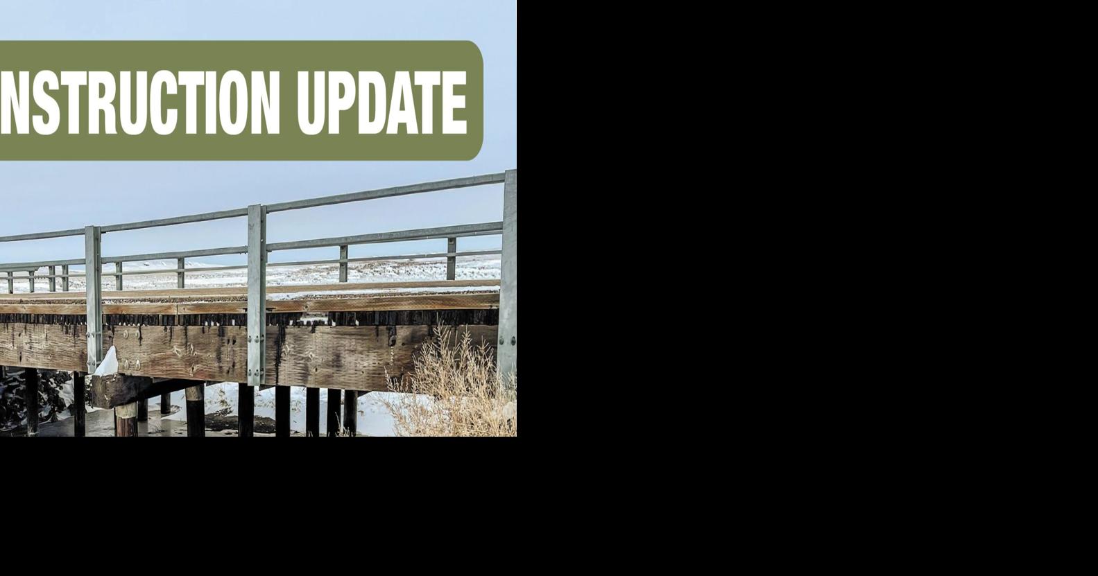 HWY 248 reduced to one lane at Spring Creek bridge near Four Buttes ...