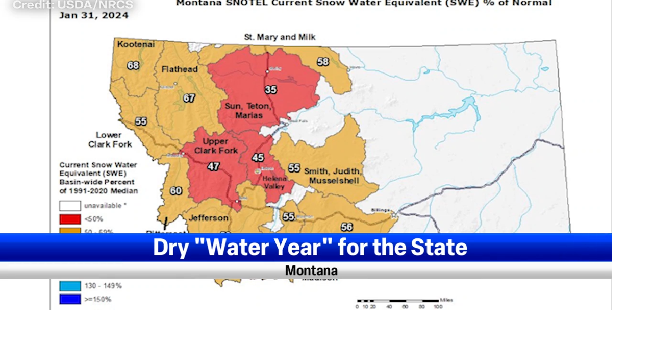 Montana is experiencing a drier than normal "water year" | Montana News ...
