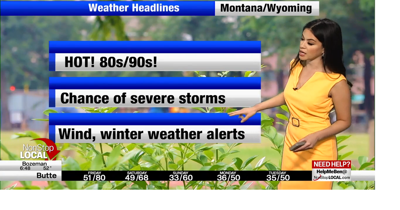 Hot temperatures with a chance of severe storms and winter weather ...