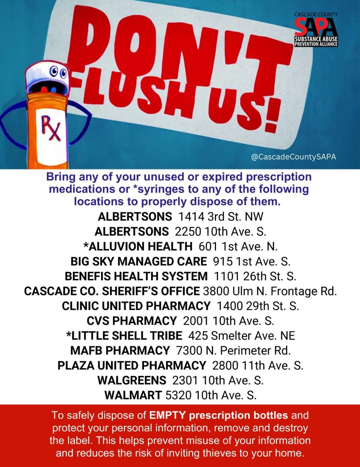 Cascade County adds new prescription drug drop-off locations to enhance ...