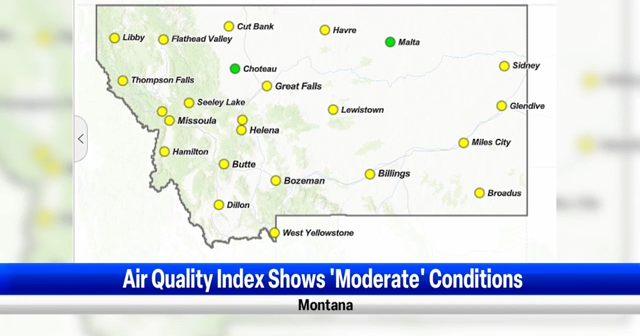 Air quality index shows 'moderate' conditions sate-wide due to AQI ...