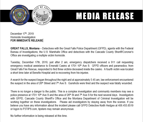 Name released of suspect involved in multiple victim homicide | All Abc ...