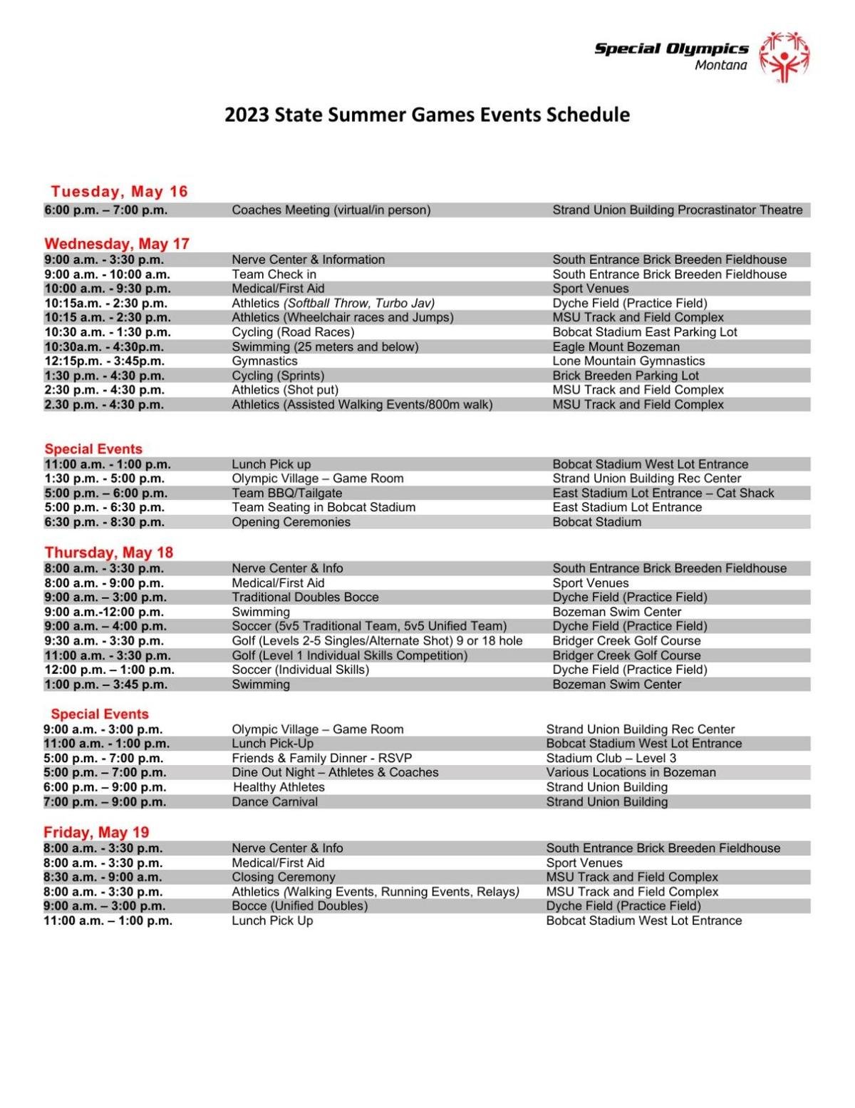 Summer Special Olympic Games return to Bozeman | Bozeman News ...