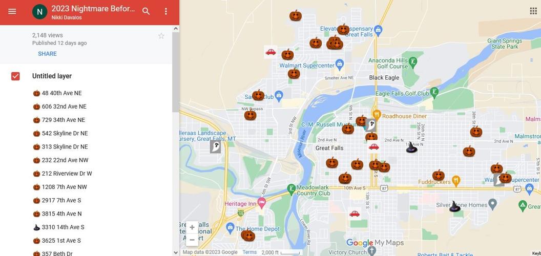 'Nightmare Before Candy Canes' map officially open | Great Falls News ...