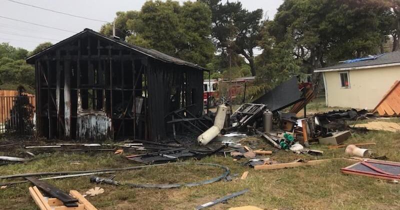 Deputies investigate the cause of an explosion and fire in Prunedale ...