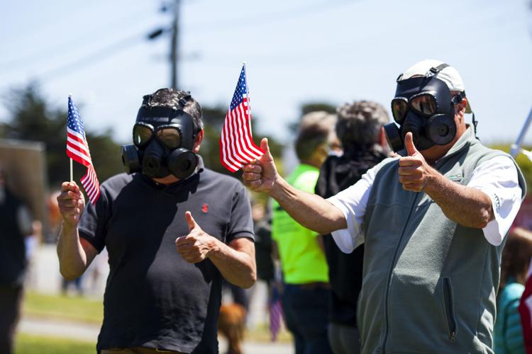 Dozens gather in Monterey to protest California's shelter-at-home order ...