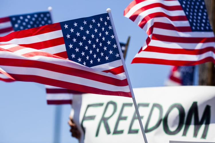 Dozens gather in Monterey to protest California's shelter-at-home order ...