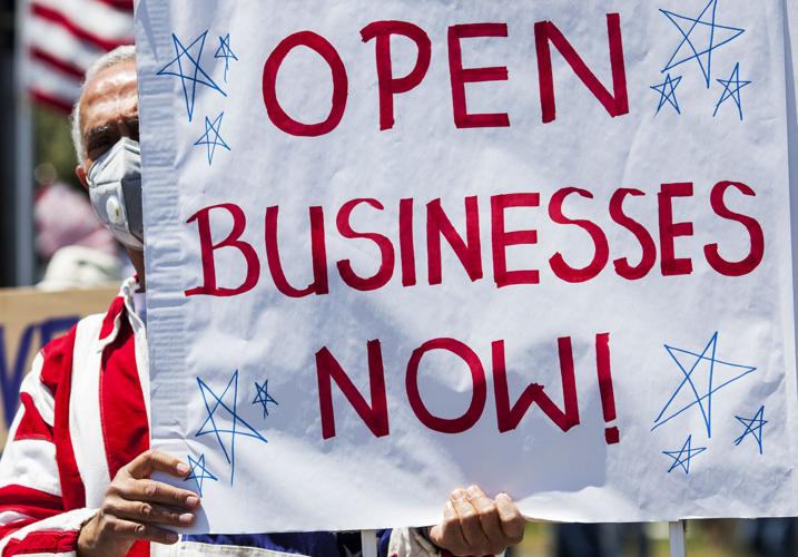 Dozens gather in Monterey to protest California's shelter-at-home order ...