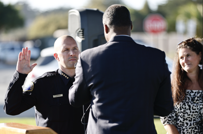 Longtime Seaside officer Nick Borges is officially sworn in as police ...