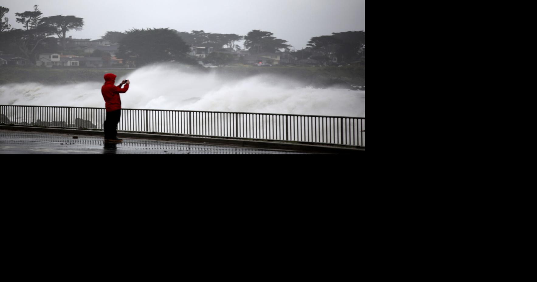 PHOTOS: A winter storm brings wind, rain and big waves to Monterey ...