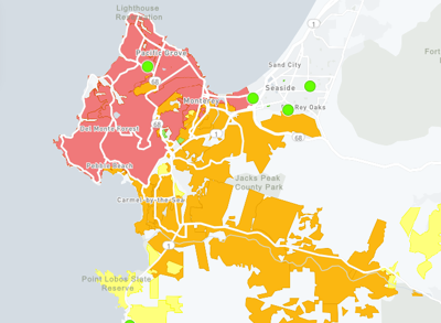 UPDATED: High winds shut down the power to large section of Monterey ...
