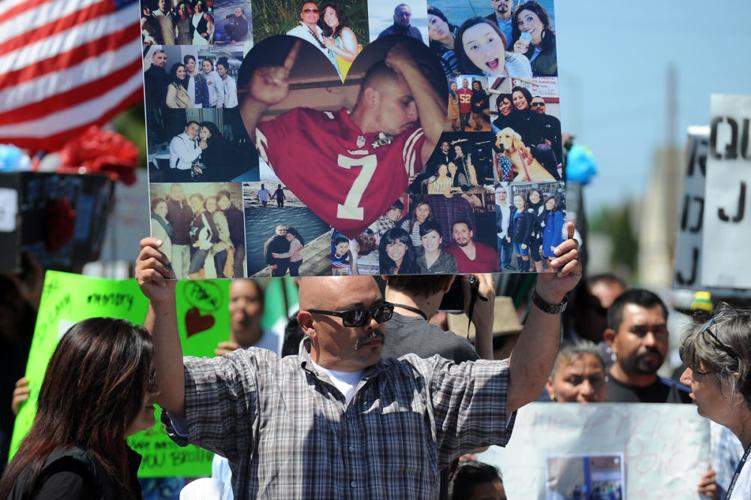 Hundreds march through Salinas on Sunday protesting recent police ...