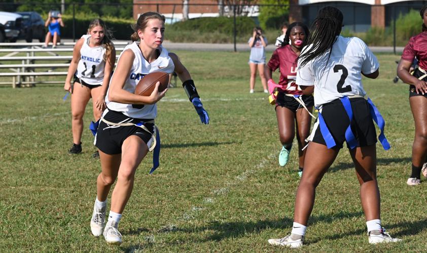 Catholic scores early, cruises to flag football region win at LAMP ...