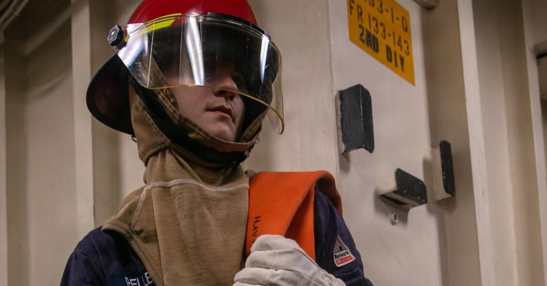 Mooresville NC's Evan Pelletier takes part in Navy training