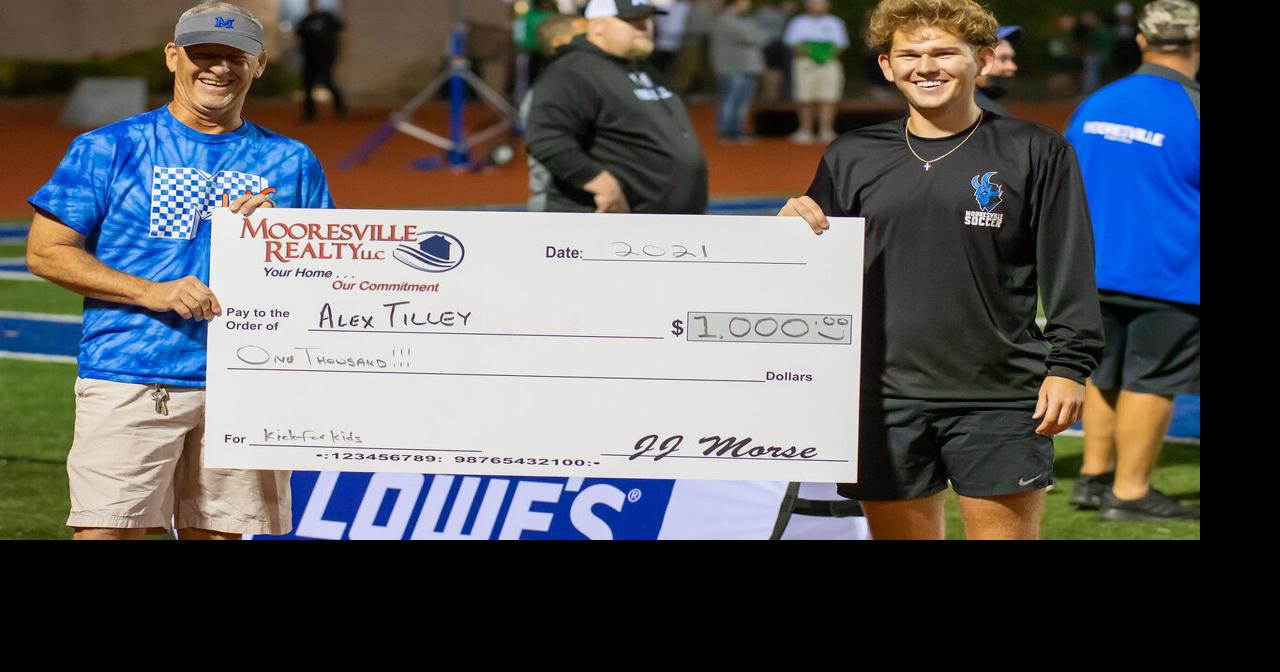 Kick for Kids scholarship presented to Mooresville's Alex Teeter
