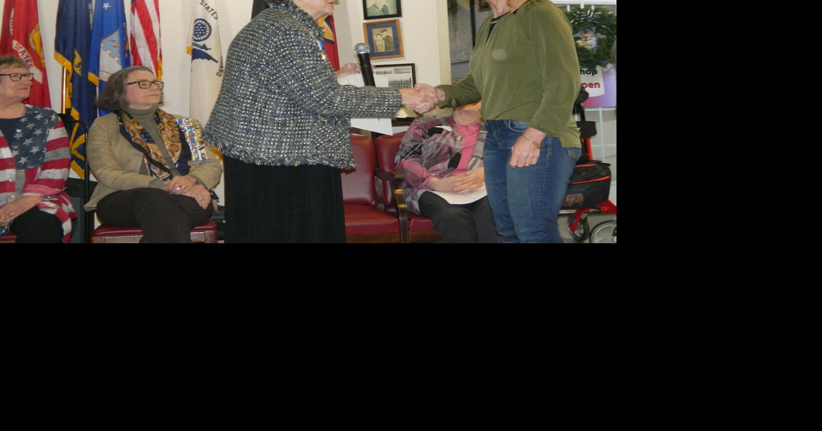 Community service award is presented