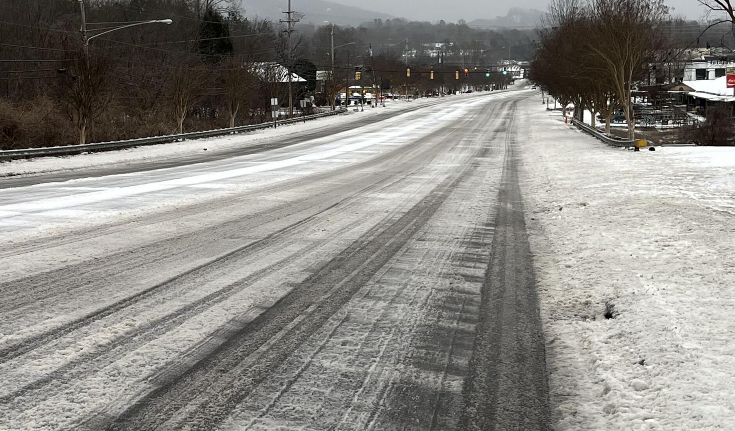 See photos of the snow, sleet in North Carolina on Jan. 25