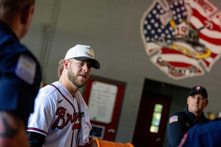 PHOTOS: Braves Reliever A.J. Minter Visits Cobb Firefighters ...