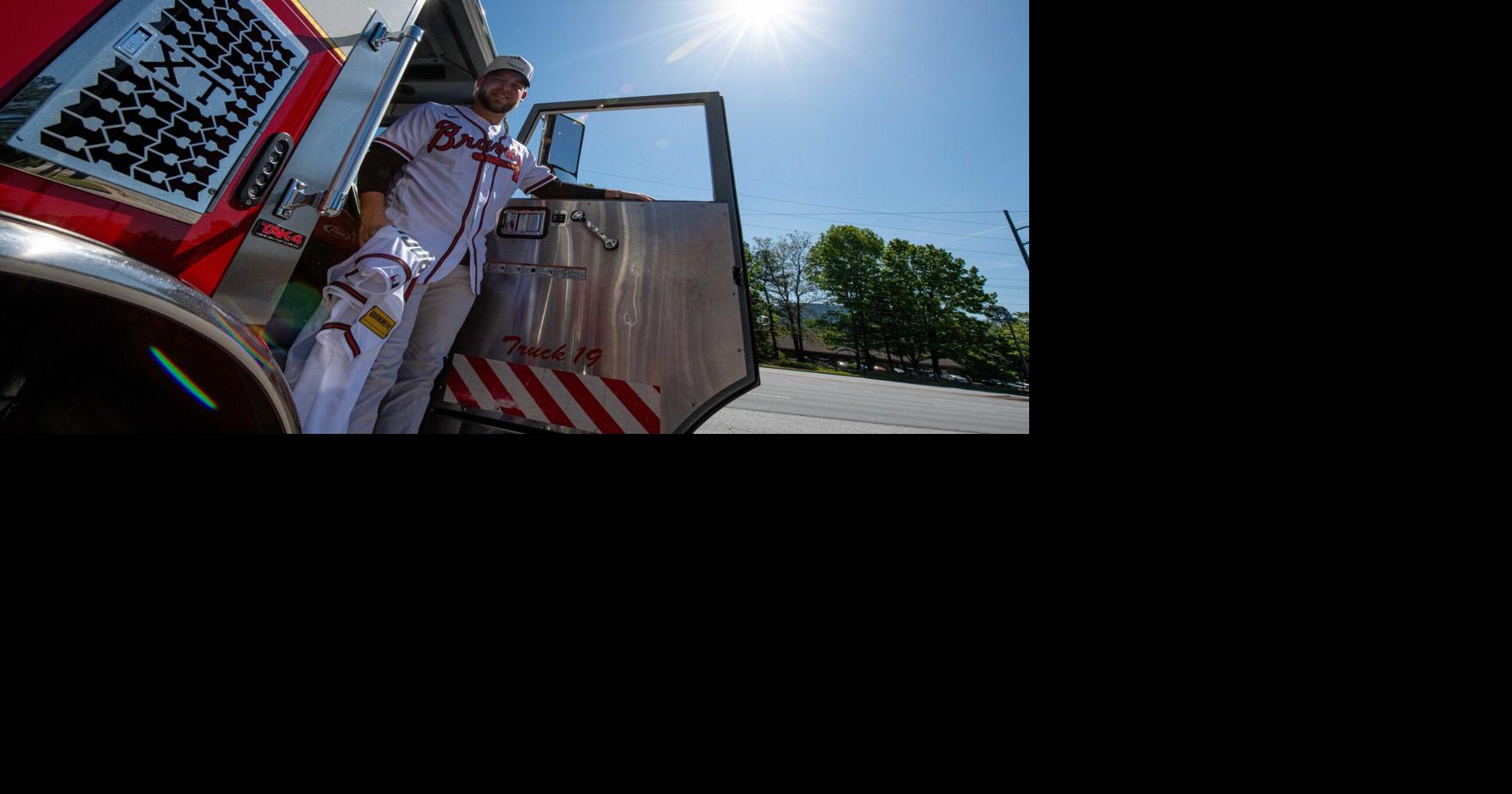 PHOTOS: Braves Reliever A.J. Minter Visits Cobb Firefighters ...