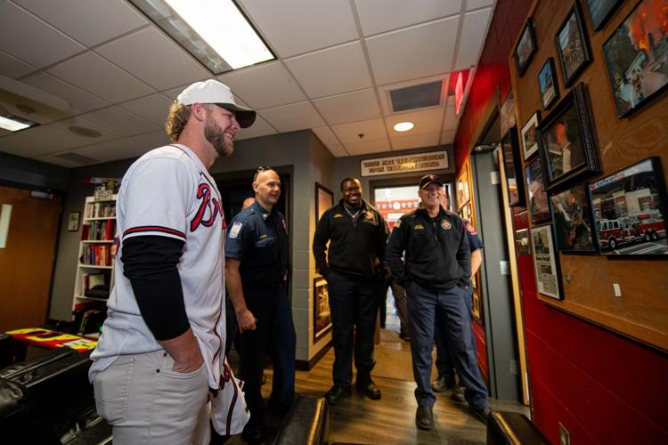 PHOTOS: Braves Reliever A.J. Minter Visits Cobb Firefighters ...