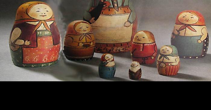 Russian Matryoshka Dolls and Nesting Boxes on display at Madison-Morgan ...
