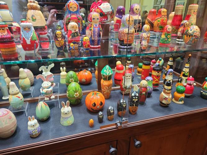 Russian Matryoshka Dolls and Nesting Boxes on display at Madison-Morgan ...