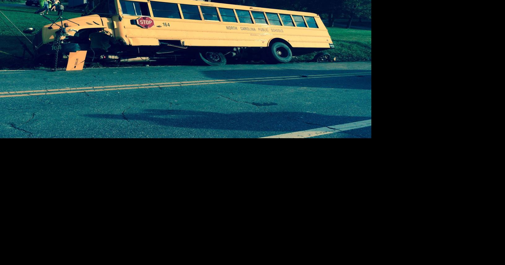 Seven students hurt when car hits school bus