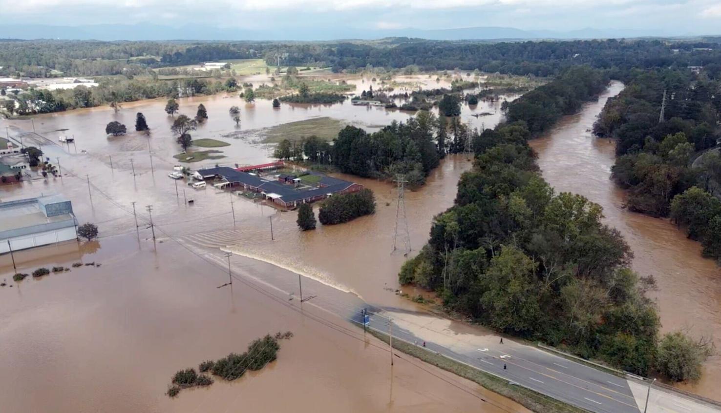Photos, video of flooding after Helene in Burke County NC