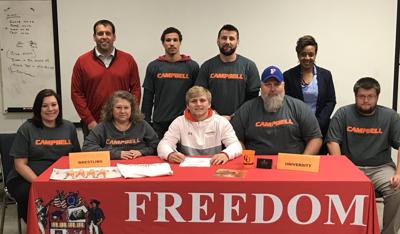 Freedom’s Leonhardt signs with Campbell for wrestling