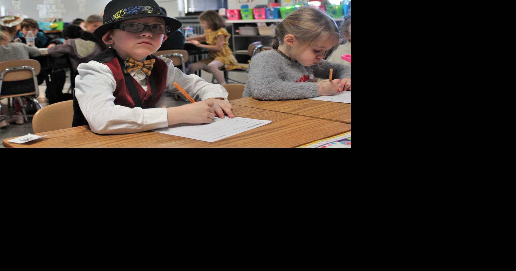 Scenes from the 100th day of school at Mull Elementary