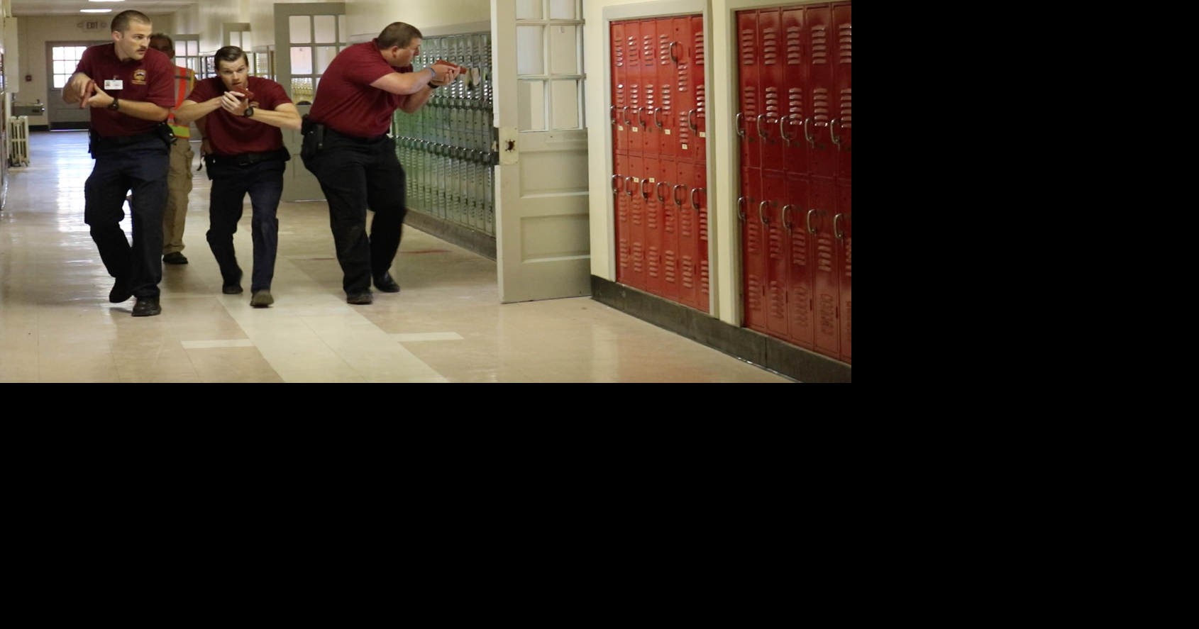 Law enforcement students participate in active shooter training