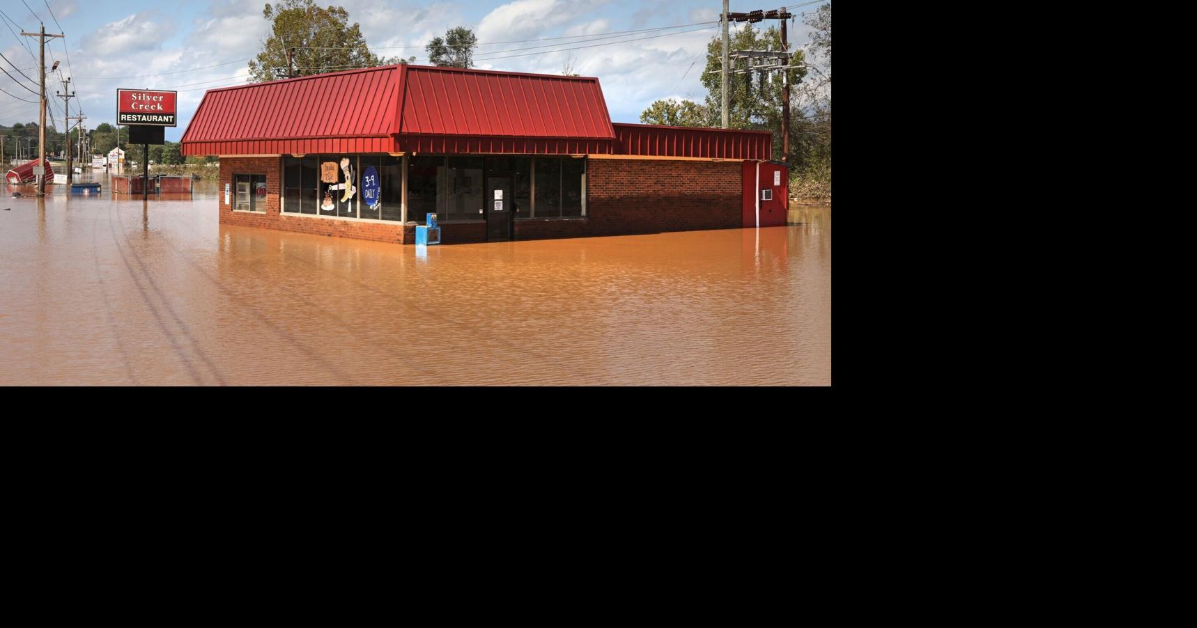 Photos, video of flooding after Helene in Burke County NC