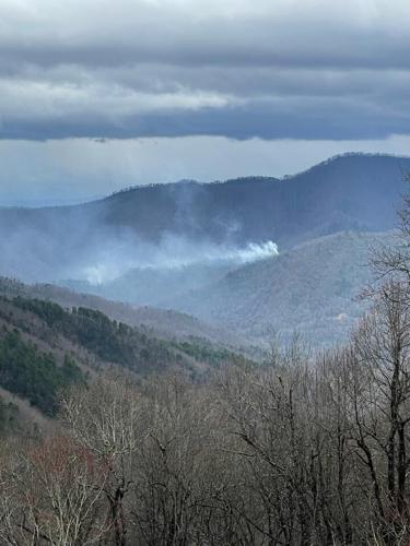 Locust Cove fire burning near NC 80 in Sunnyvale
