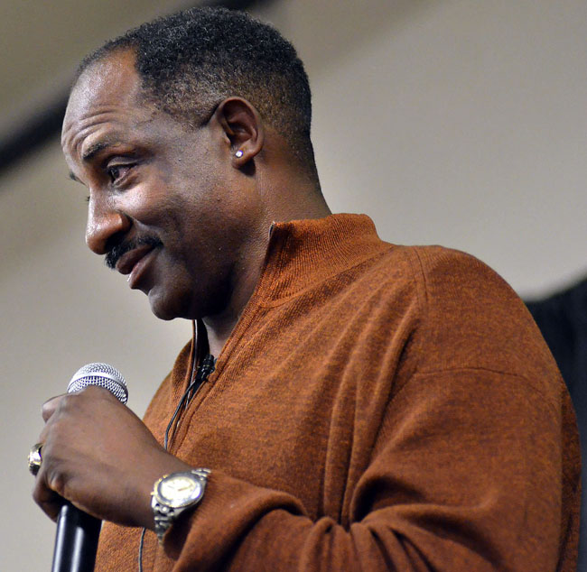 David Thompson speaks in Hickory