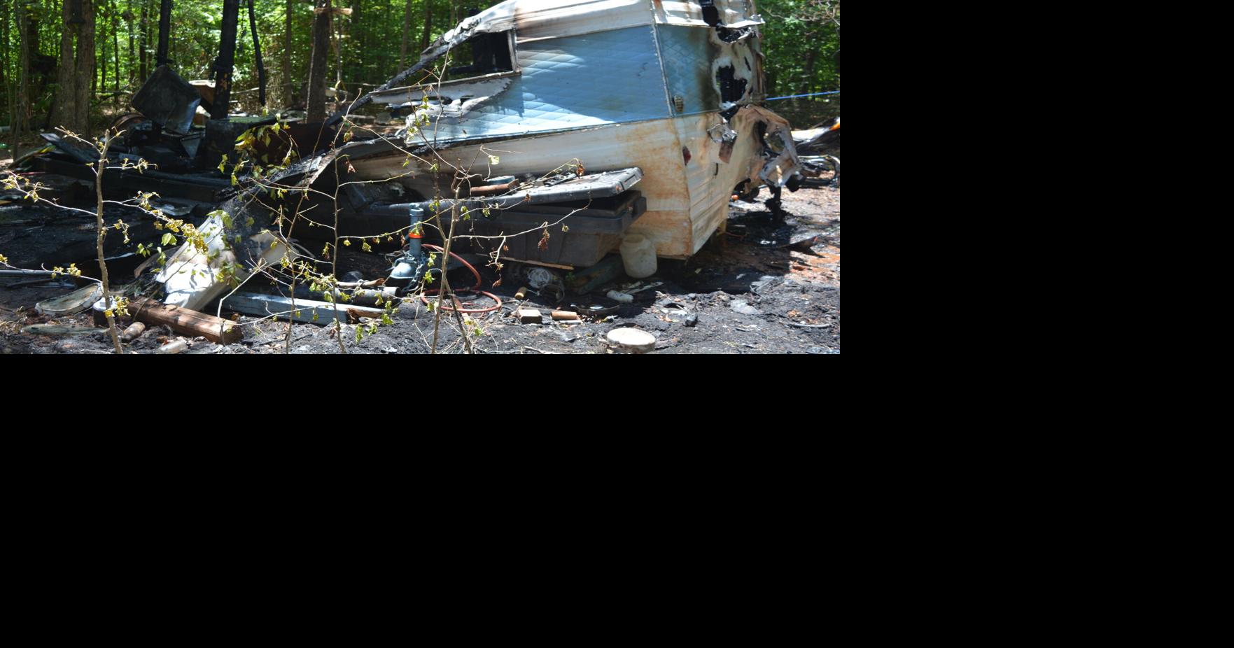Camper fire quickly contained Monday