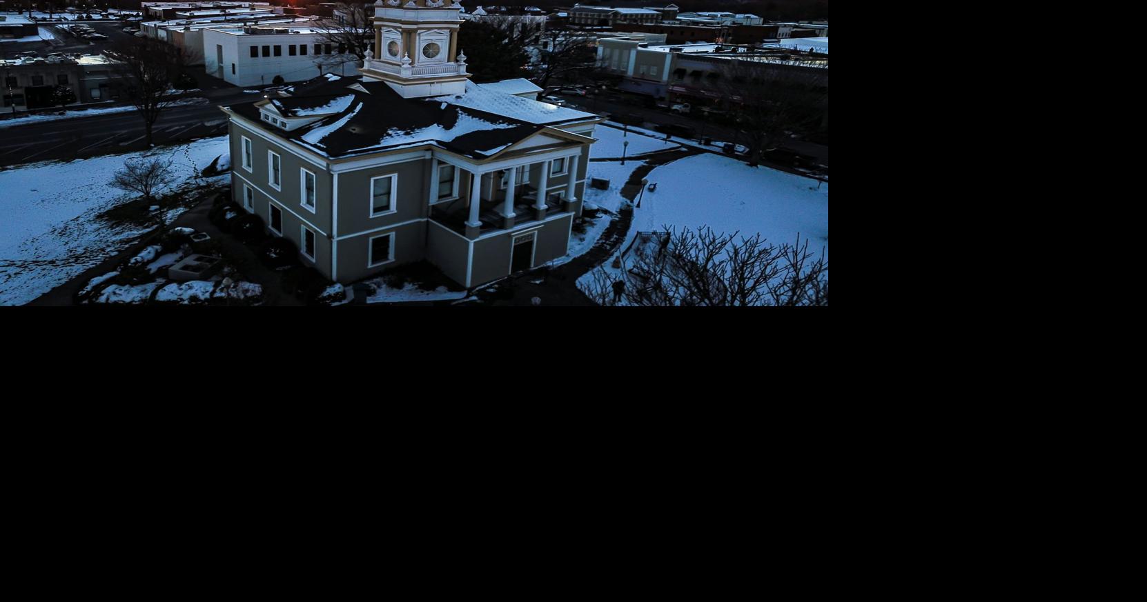 VIDEO: Drone captures footage of Downtown Morganton snowfall