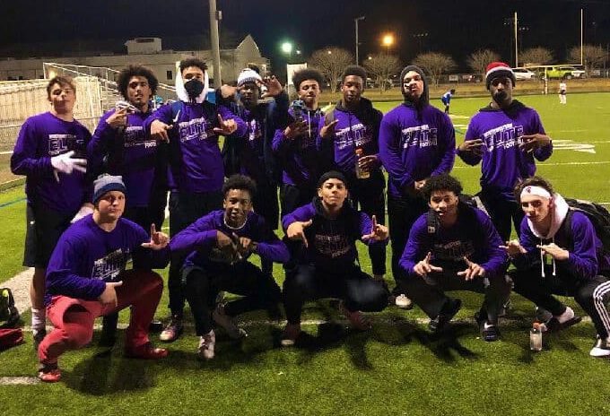 Local football players having fun with new 7-on-7 squad