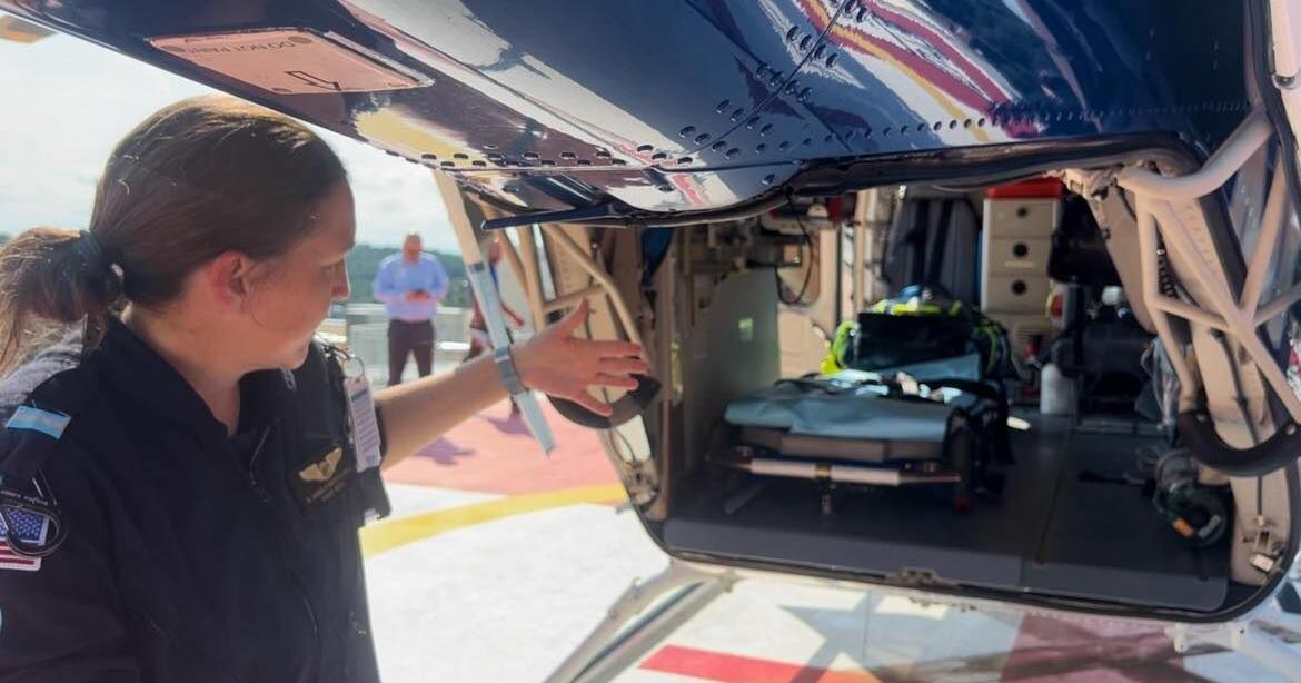Helicopter crew talks job, priorities at Morganton hospital