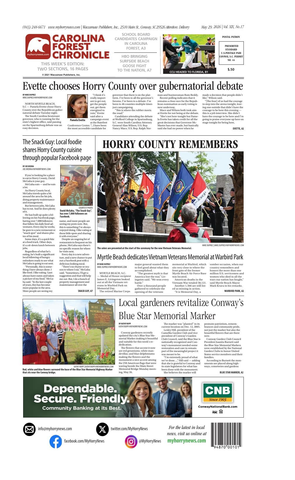 Page 01 | Carolina Forest Chronicle e-Edition | myhorrynews.com