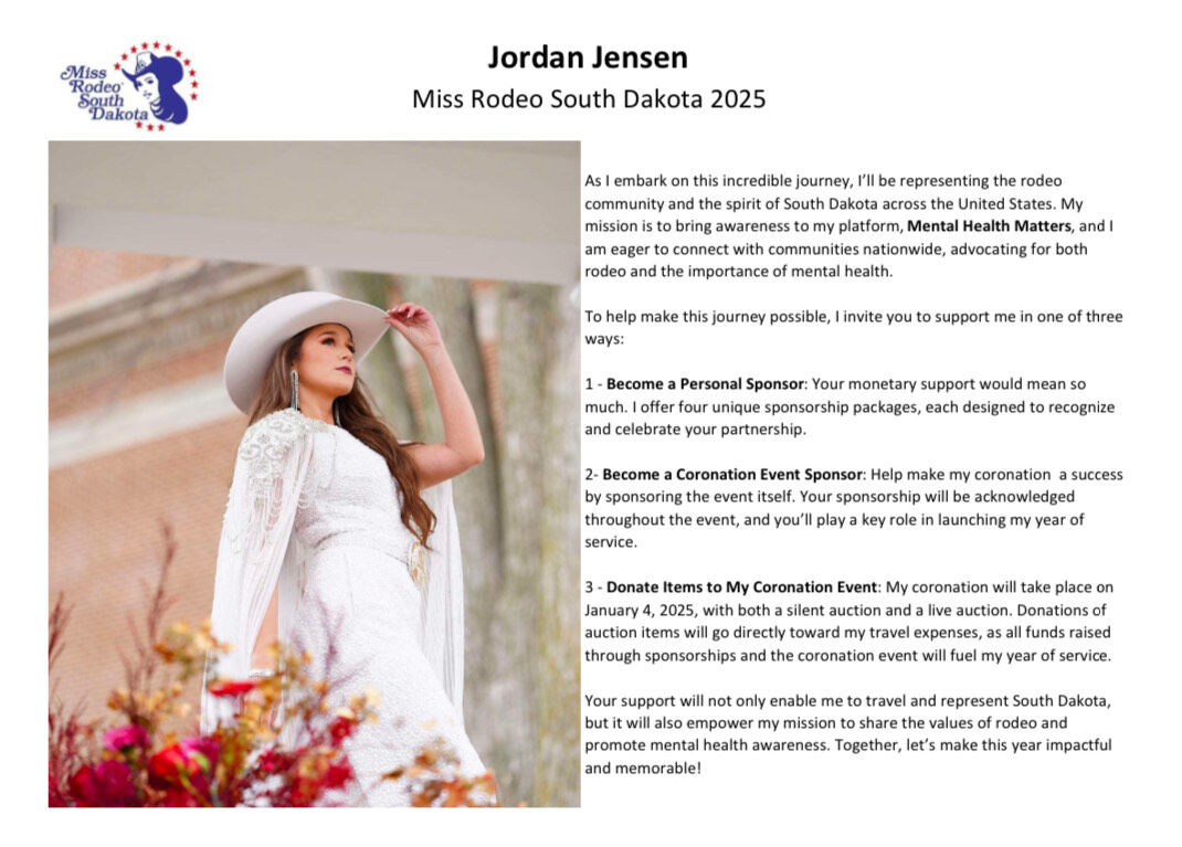 Good News: Meet Miss Rodeo South Dakota 2025 Jordan Jensen | Local News ...