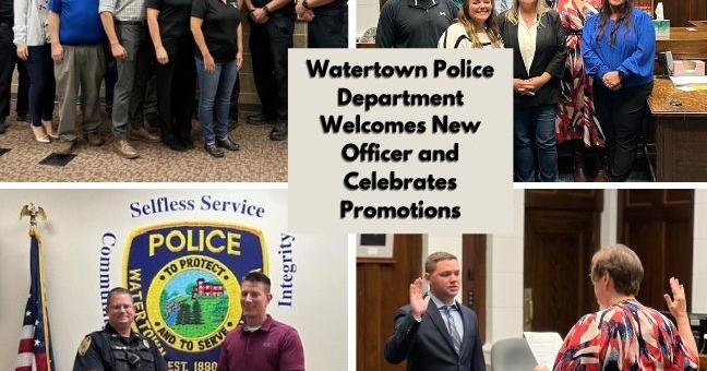 Watertown Police Department Welcomes New Officer and Celebrates ...