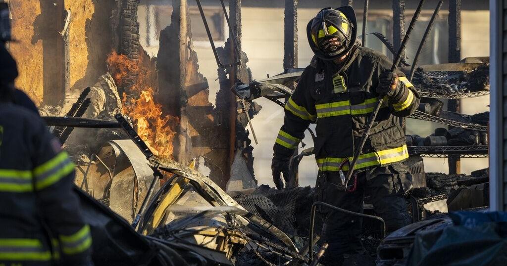 A house explodes and bursts into flames in Minnesota, killing at least ...
