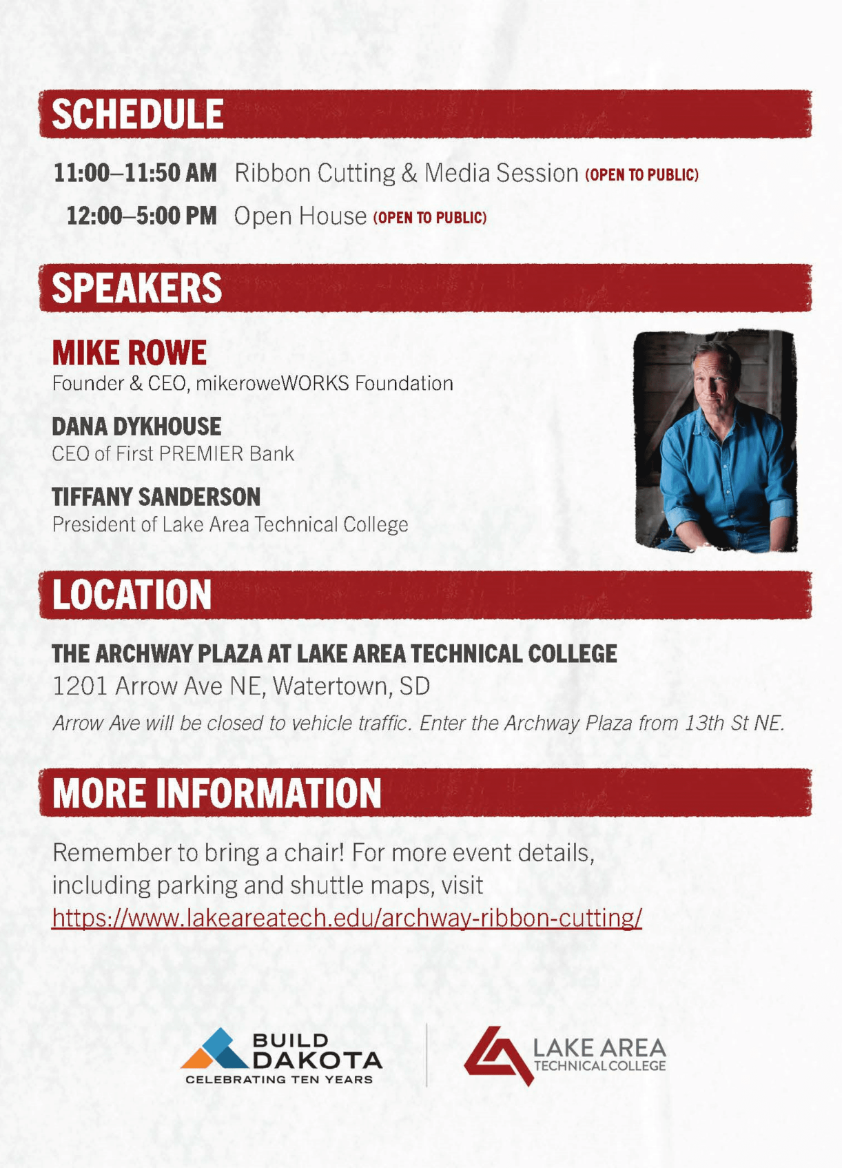 Lake Area Technical College Achieves Record Enrollment & Mike Rowe ...