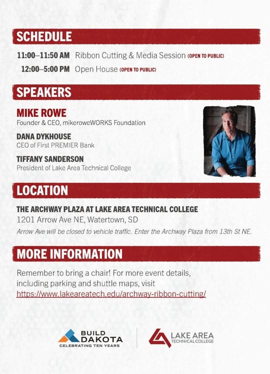 Lake Area Technical College Achieves Record Enrollment & Mike Rowe ...