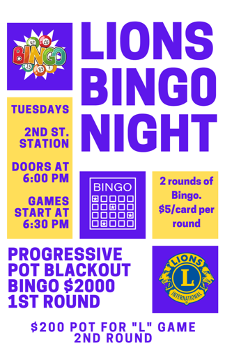 Lions Club Charity Kicks Off Bingo Nights With Extra Cash Prizes