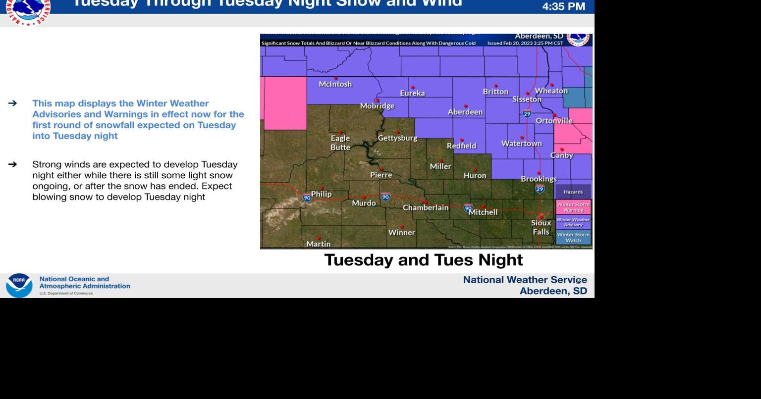 NWS Aberdeen: Evening Update for Tuesday - Thursday Winter Storm ...